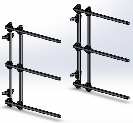 Dynamic 3 Bay Wall Mount Rack for Canoes, Kayaks, SUP Boards